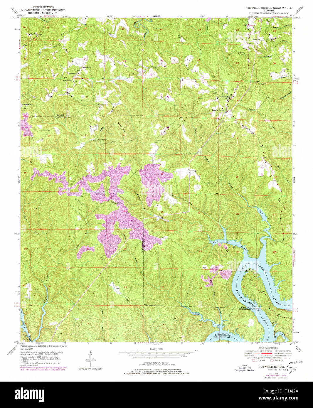 Map of tutwiler hi-res stock photography and images - Alamy