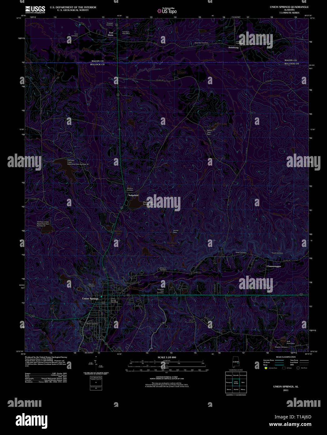 Map of union springs hi-res stock photography and images - Alamy