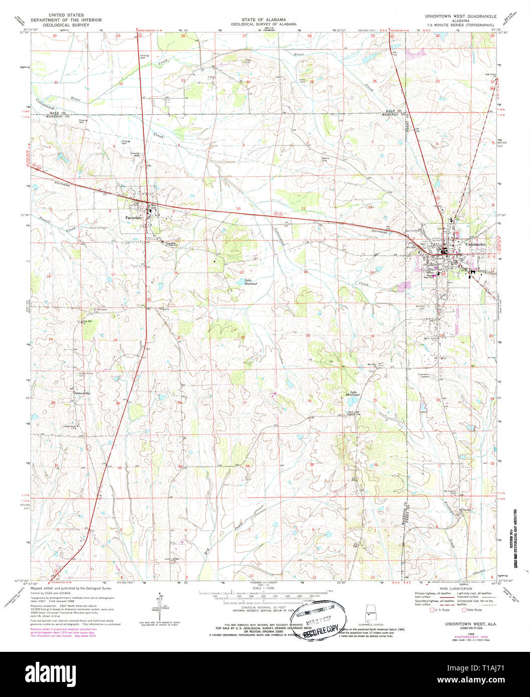 Map of uniontown Cut Out Stock Images & Pictures - Alamy