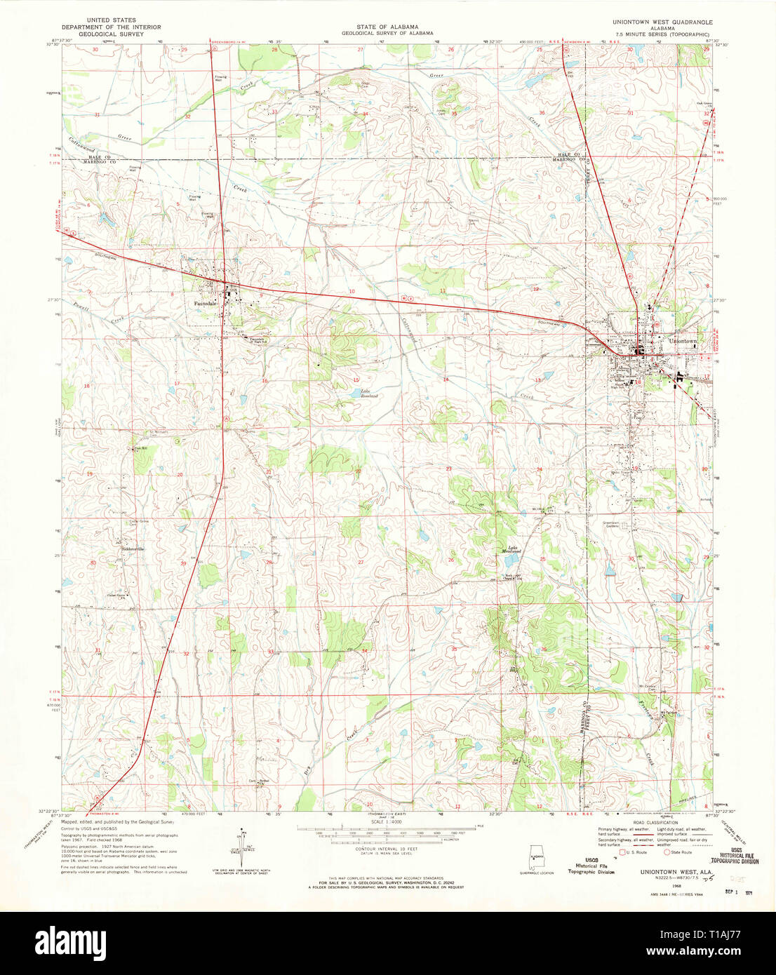 Map of uniontown hi-res stock photography and images - Alamy