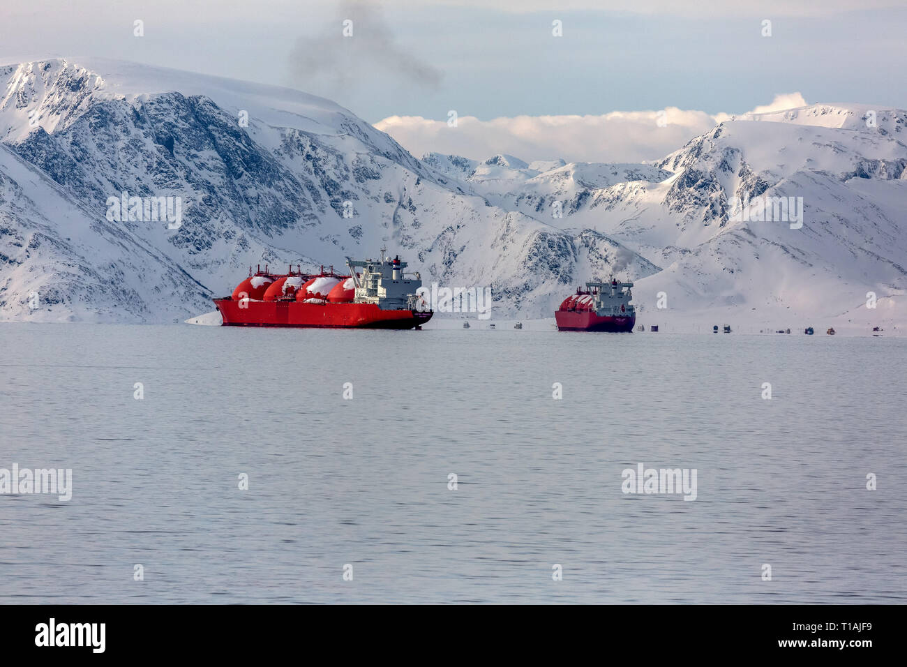 The Liquid Natural Gas, LNG, tankers Arctic Lady and Arctic Princess ...