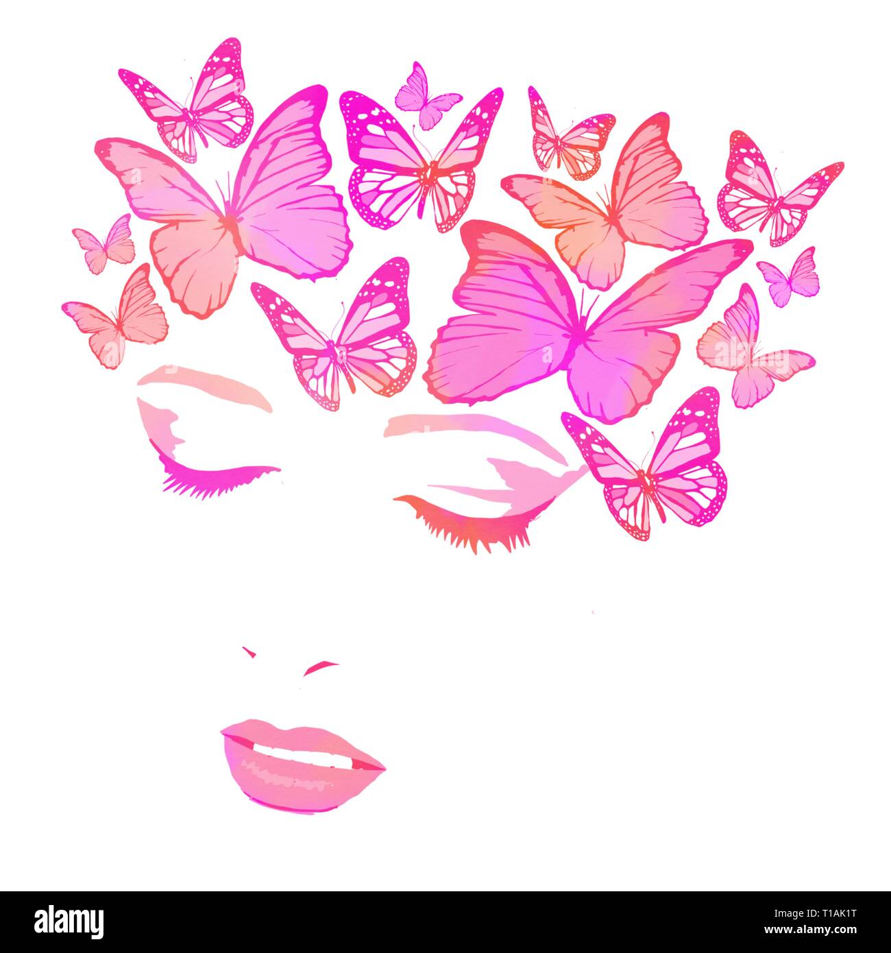 Butterflies face Cut Out Stock Images & Pictures - Alamy