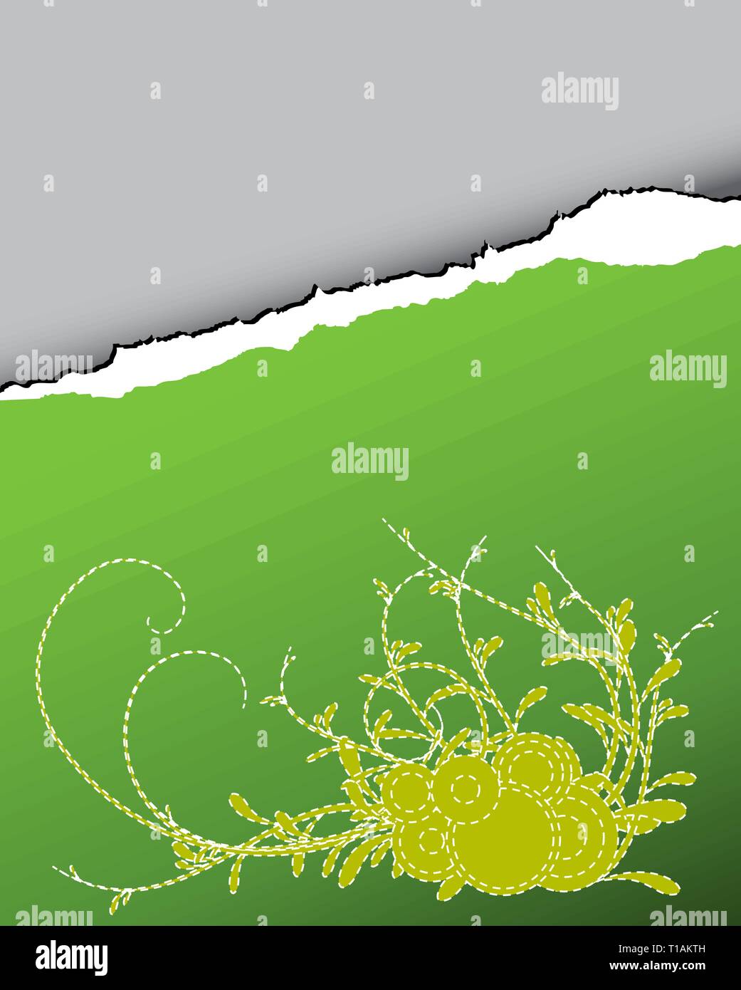 Tear paper - abstract background with ornament Stock Vector Image & Art ...