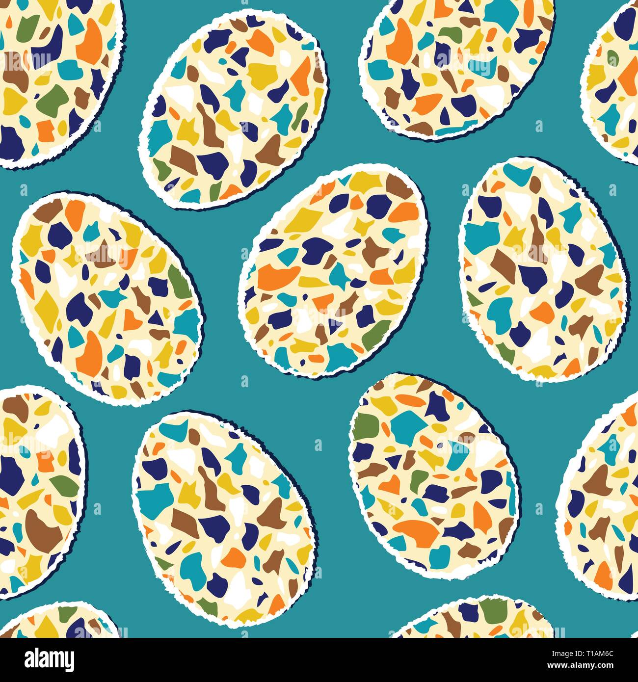 Dark terrazzo pattern background Stock Vector Images - Alamy