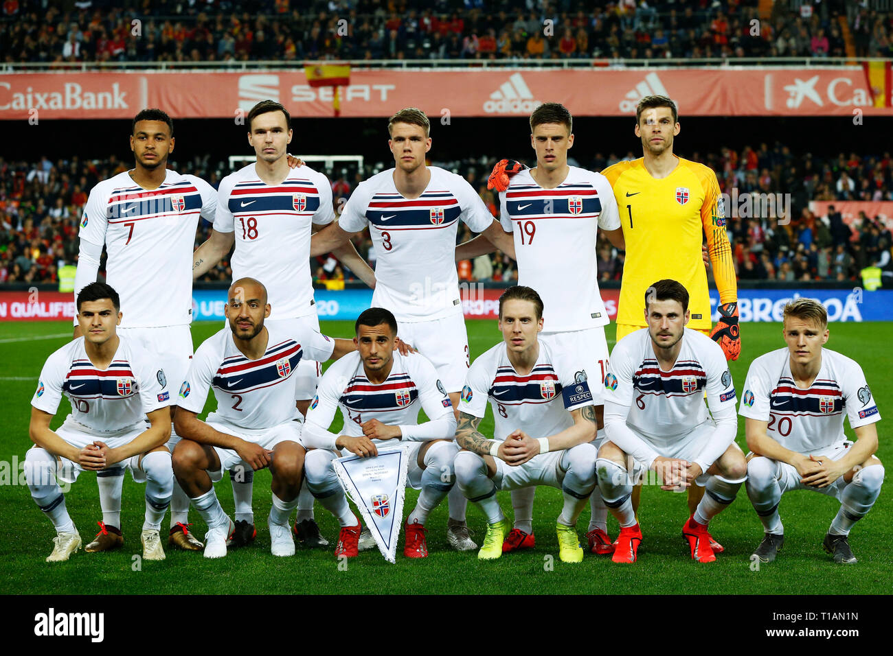 Norway team group line-up (NOR), MARCH 23, 2019 - Football / Soccer ...