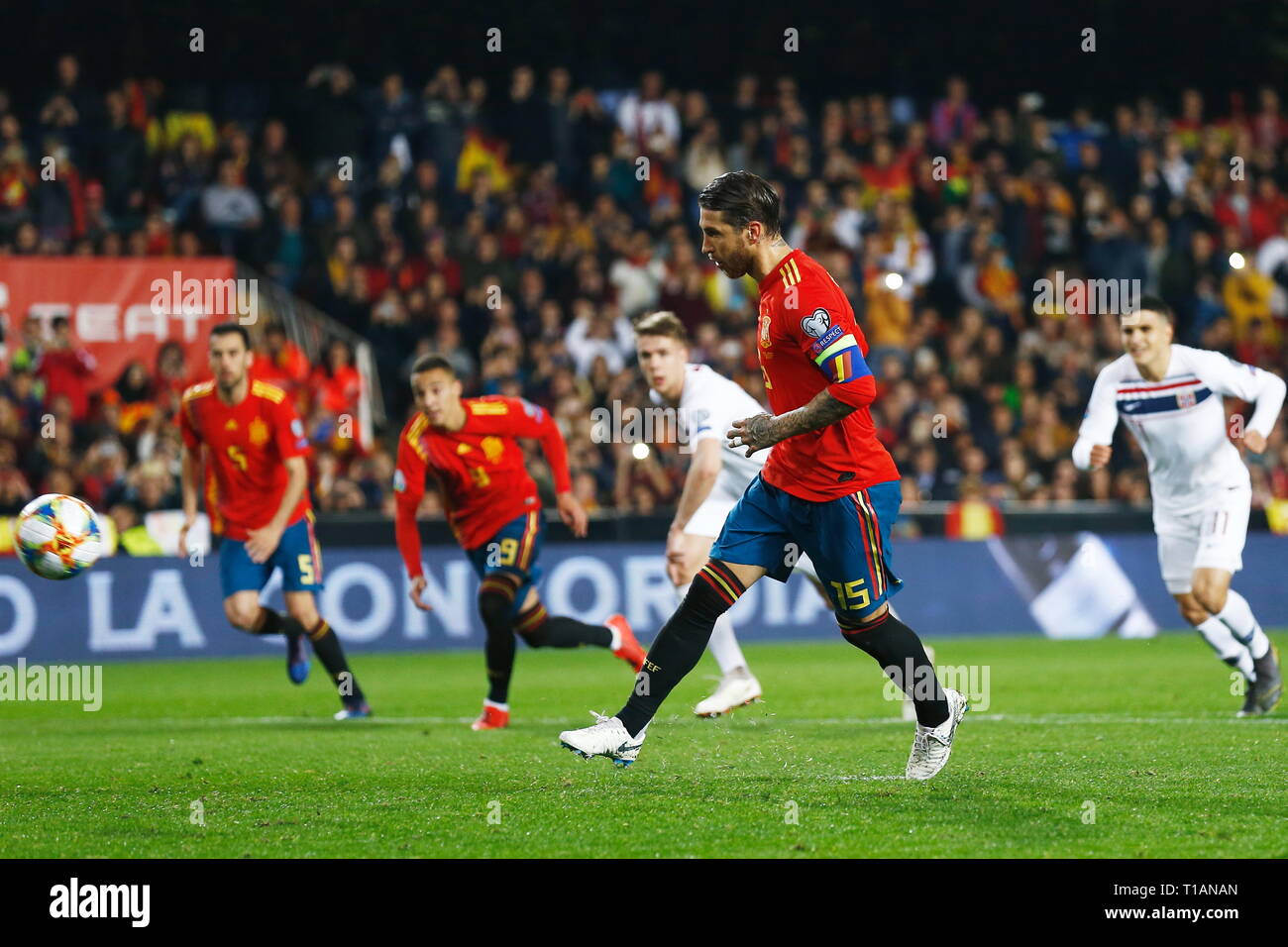 Valencia, Spain. 23rd Mar, 2019. Sergio Ramos (ESP) Football/Soccer ...