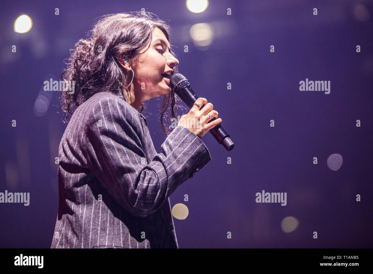 Turin, Italy. 24th Mar, 2019. The Canadian singer-songwriter Alessia ...