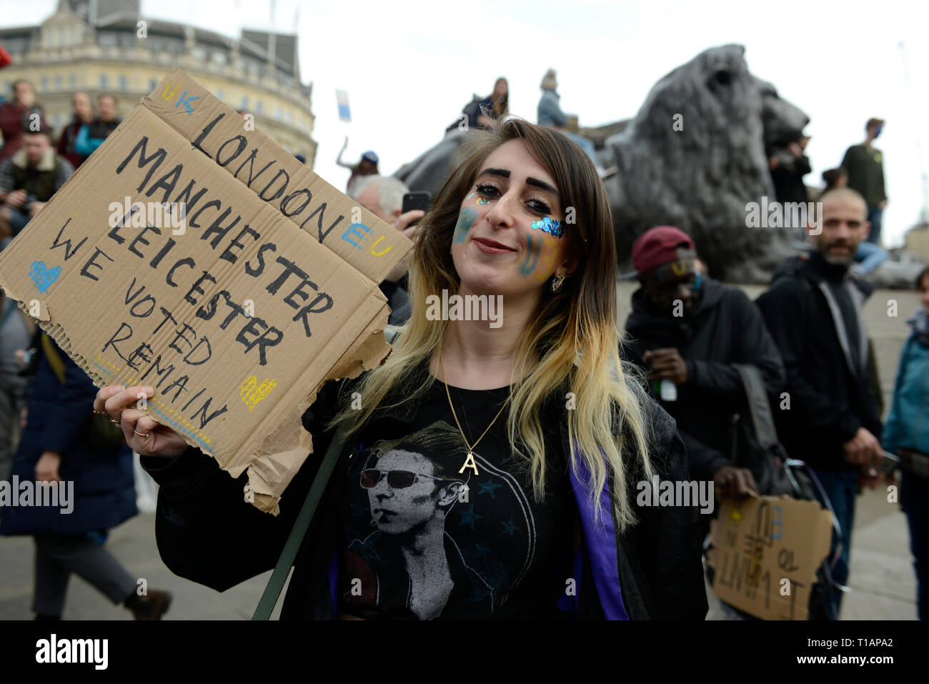 Leicester square protest hi-res stock photography and images - Alamy
