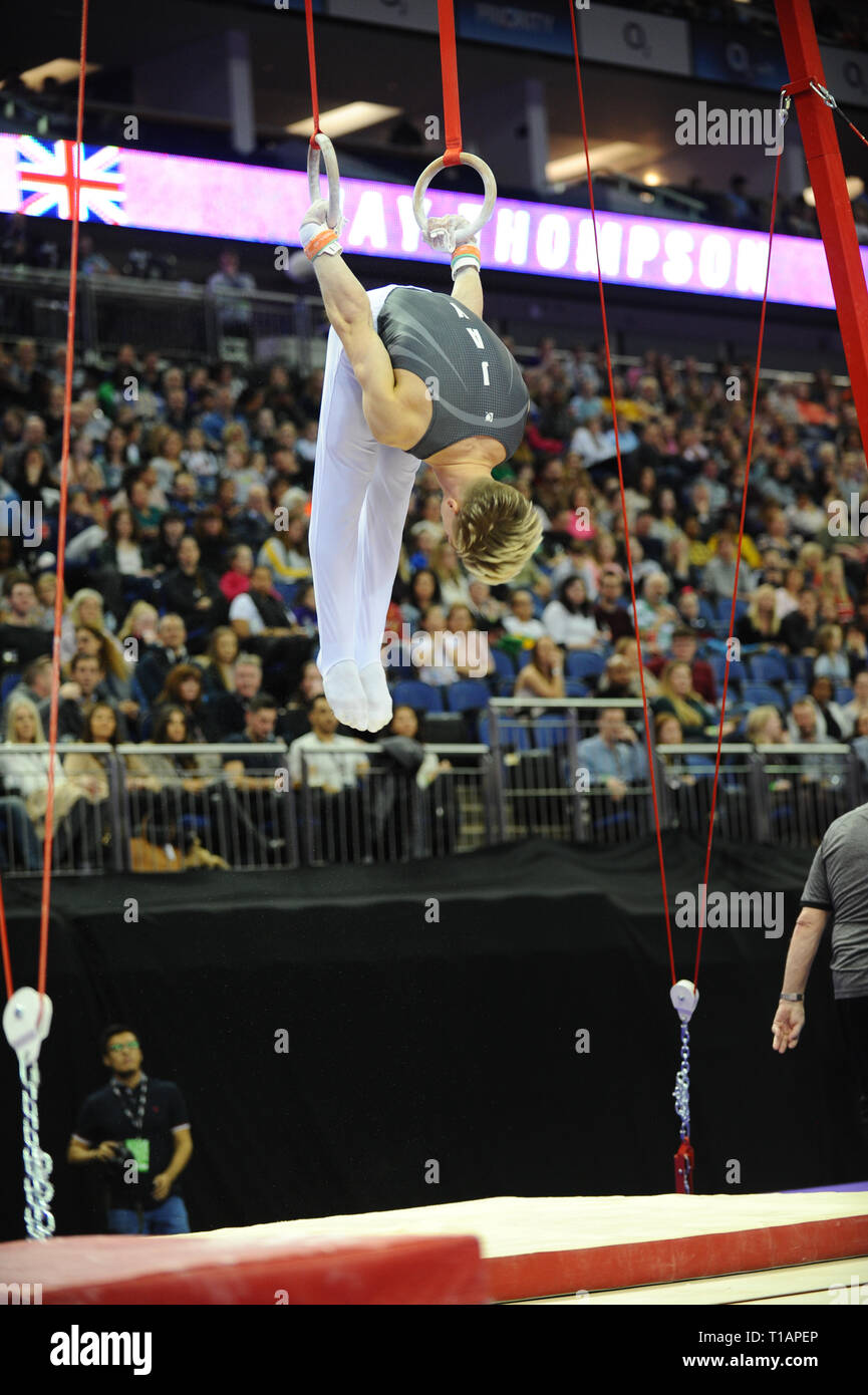 Jay Thompson seen in action during the Superstars of Gymnastics, a ...
