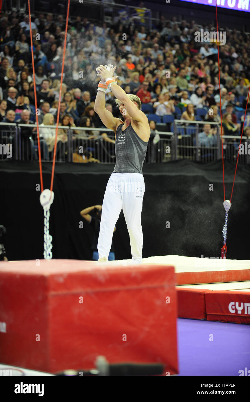 Jay Thompson seen in action during the Superstars of Gymnastics, a ...