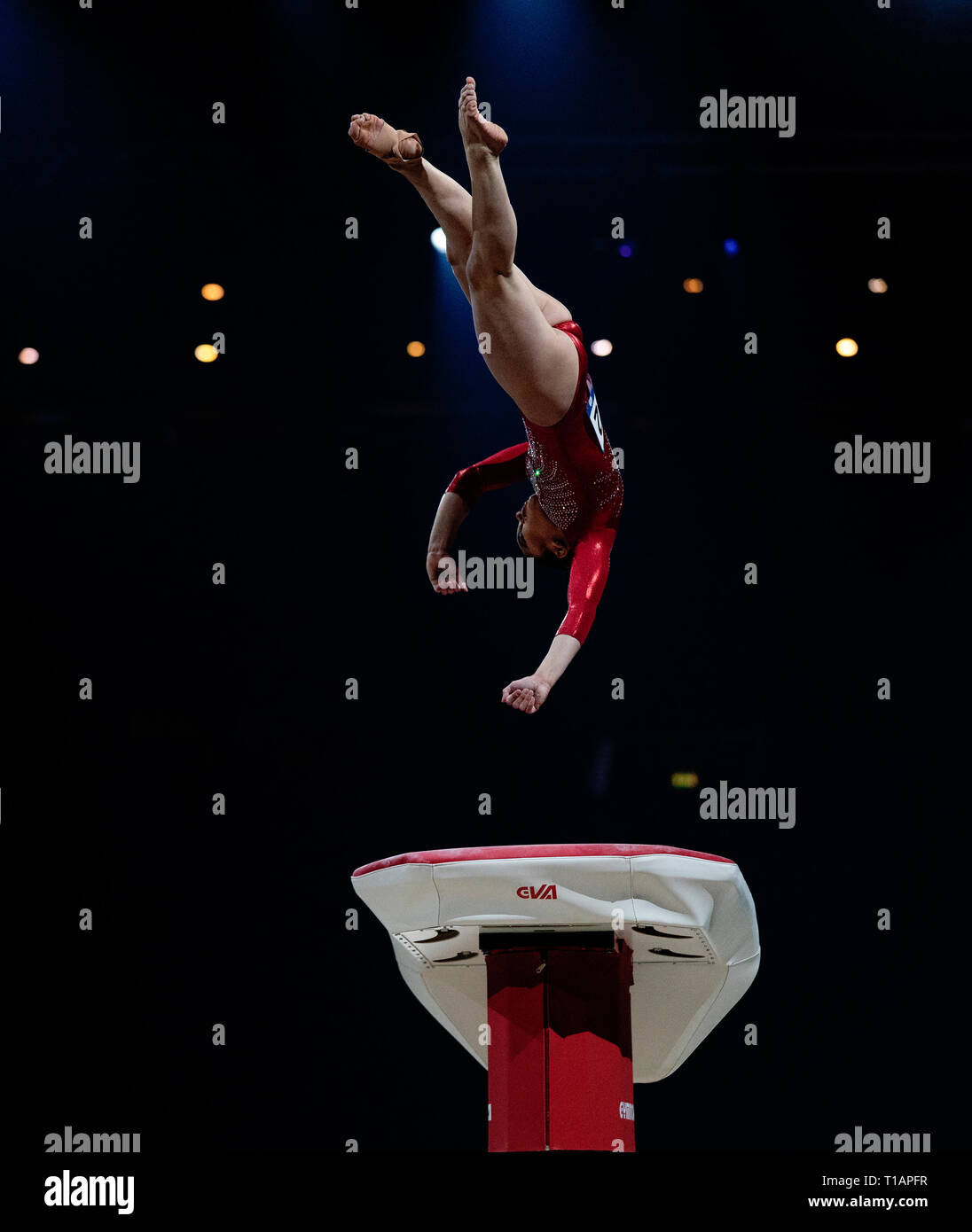 Victoria Kayen Woo (Canada) seen in action during the Gymnastics World ...