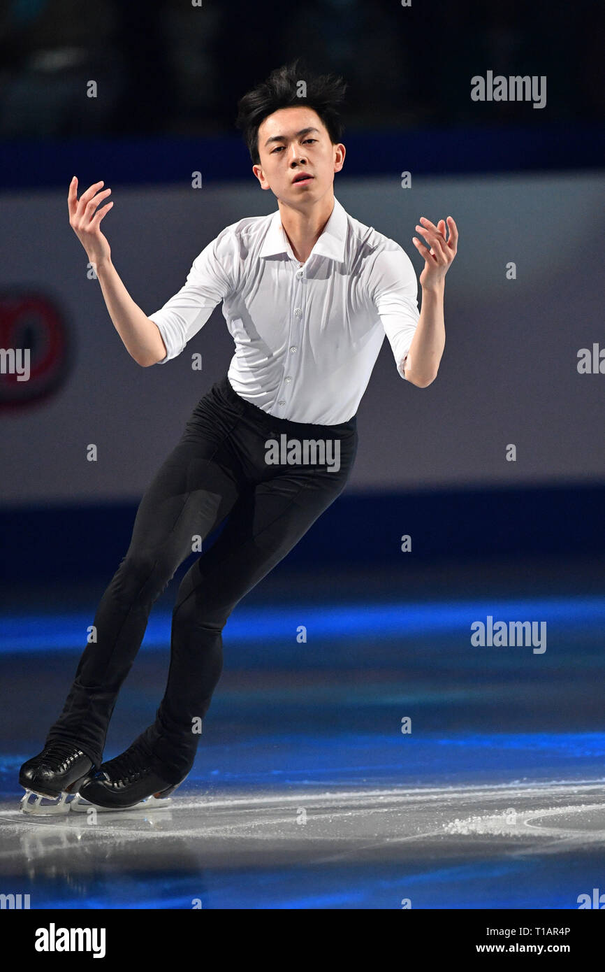 Saitama, Japan. Credit: MATSUO. 24th Mar, 2019. Vincent Zhou (USA) Figure Skating : ISU World ...