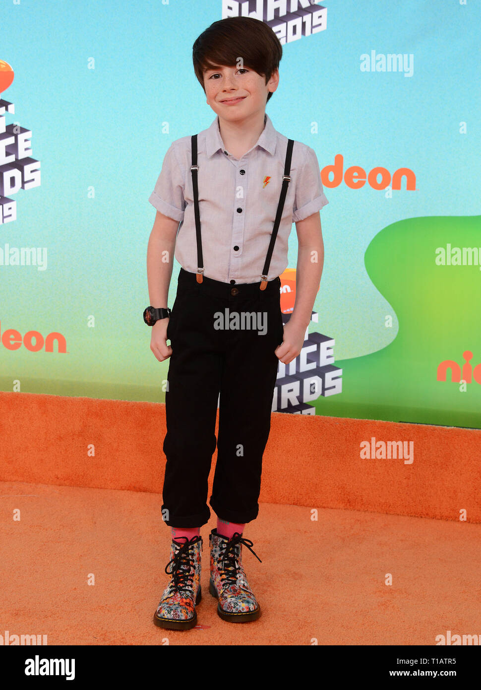 Paxton Booth attends Nickelodeon s 2019 Kids' Choice Awards at Galen ...