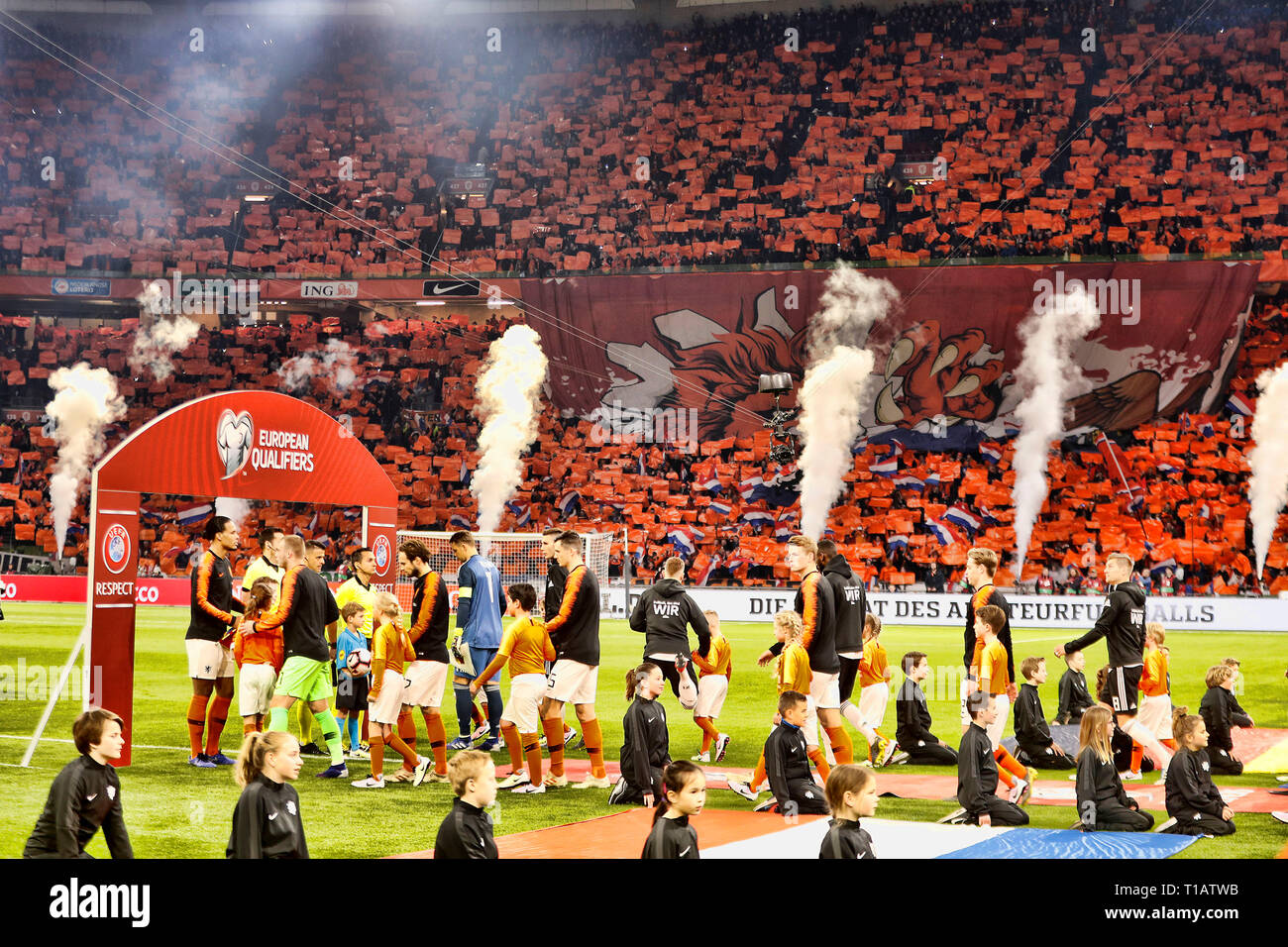 AMSTERDAM, Football, 24-03-2019, Euro qualification, Stadium Johan ...