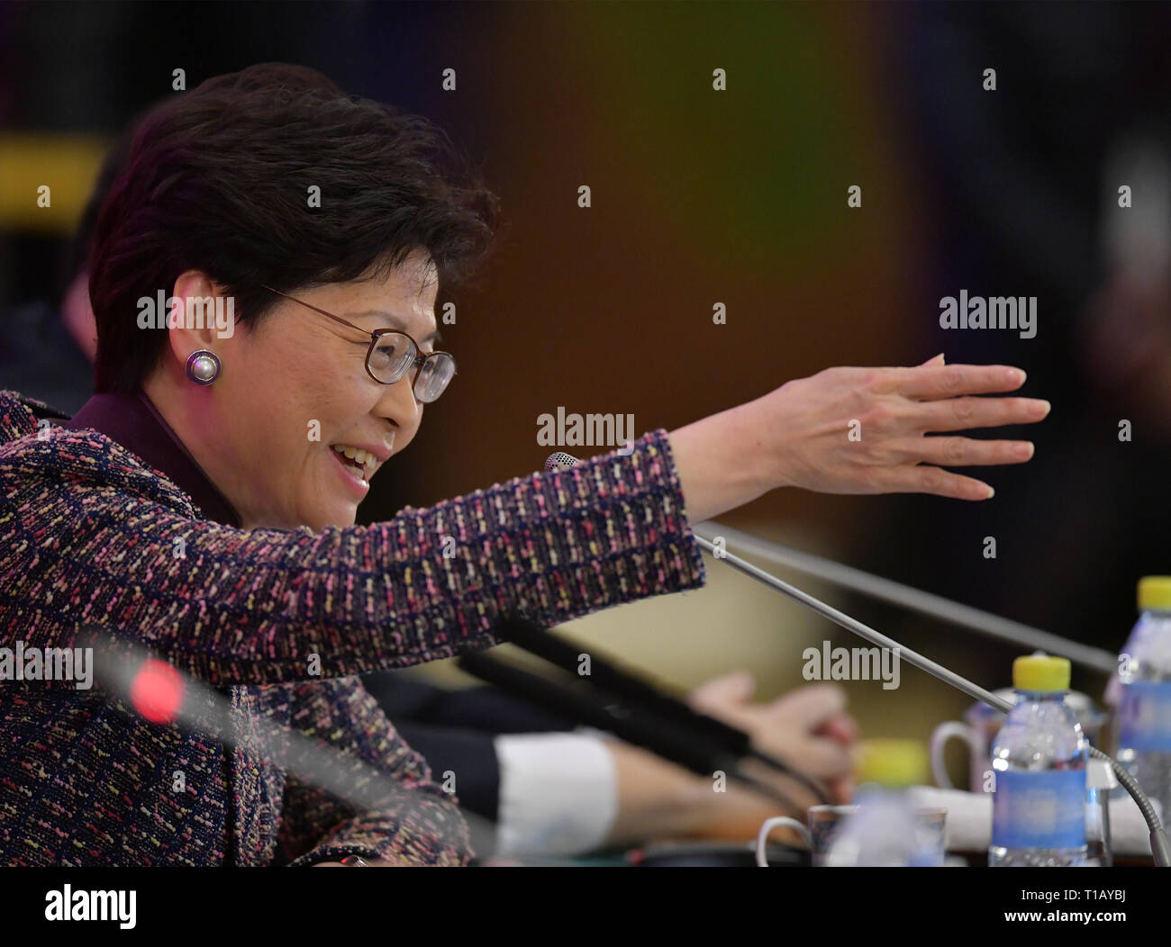 Beijing, China. 25th Mar, 2019. Carrie Lam Cheng Yuet-ngor, chief ...