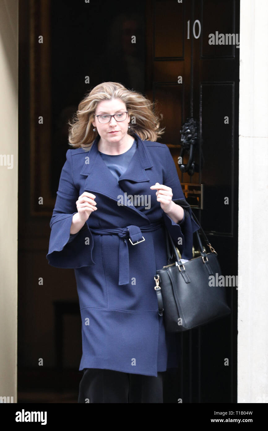 Downing Street London Uk 25th Mar 2019 Penny Mordaunt Mp Secretary Of State For