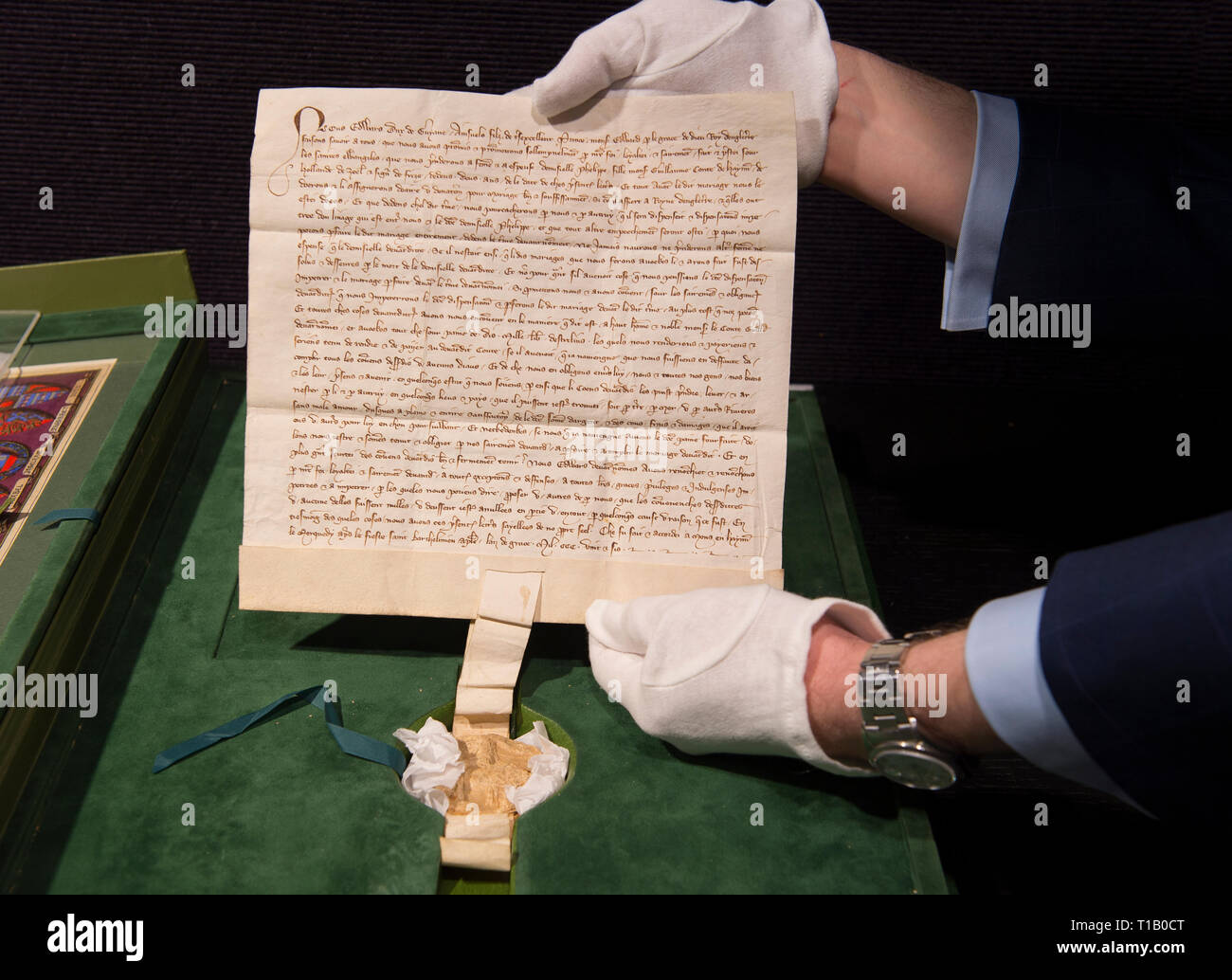 Marriage contract between edward iii and philippa of hainault hi-res ...