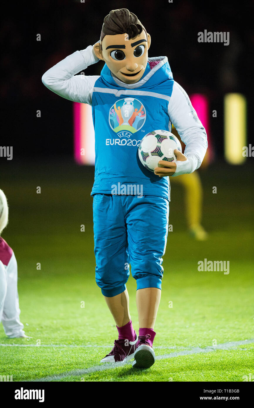 The mascot of the European Championship 2020 is presented before the ...