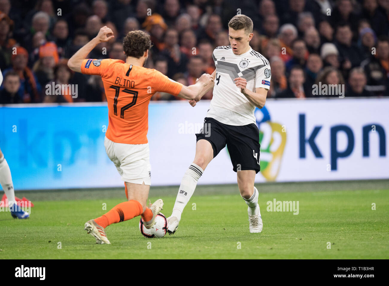 Daley BLIND (l., NED) vs. Matthias GINTER (GER), Action, duels ...