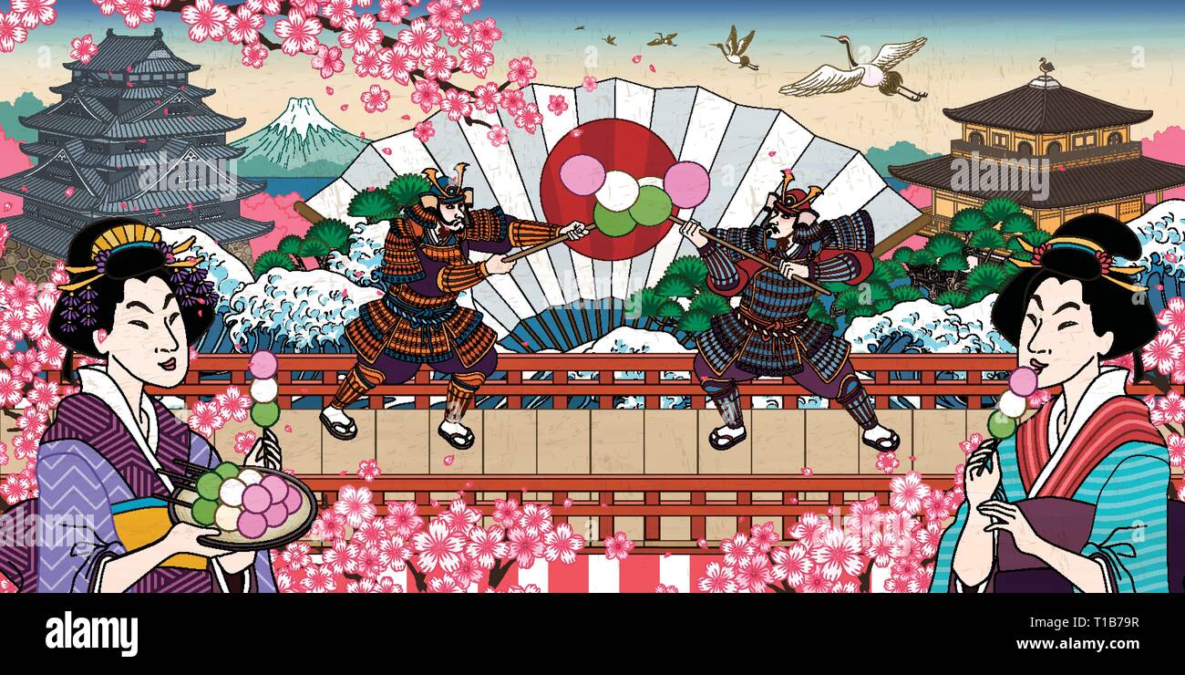 Samurai bridge Stock Vector Images - Alamy