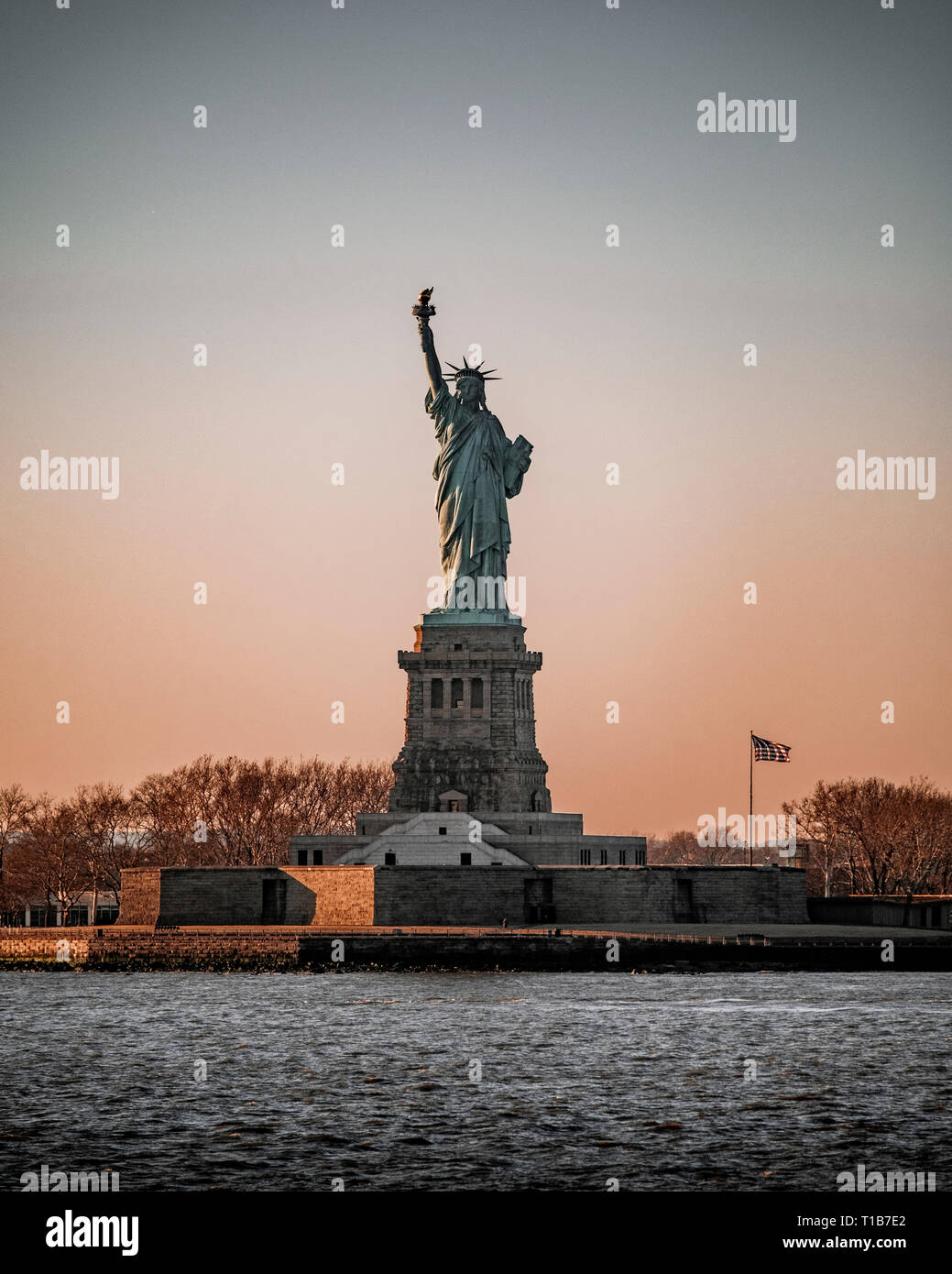 The Statue of Liberty as seen from the water Stock Photo - Alamy