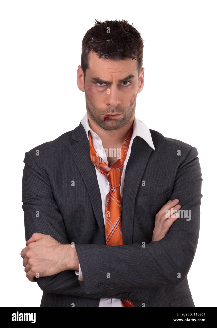 Man with bleeding lip hi-res stock photography and images - Alamy