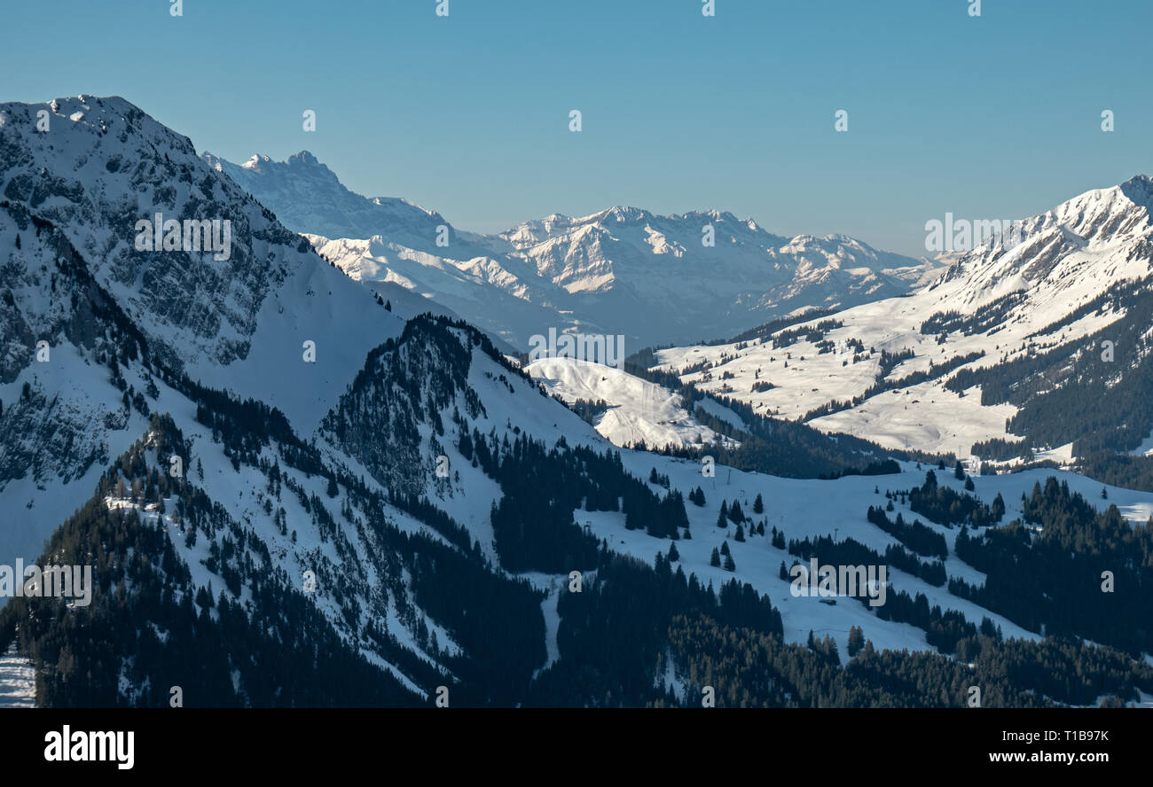 Aerial view mountains glacier hi-res stock photography and images - Alamy
