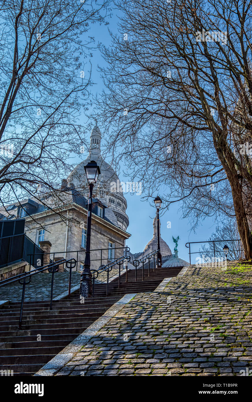 Montmartre steps hi-res stock photography and images - Alamy