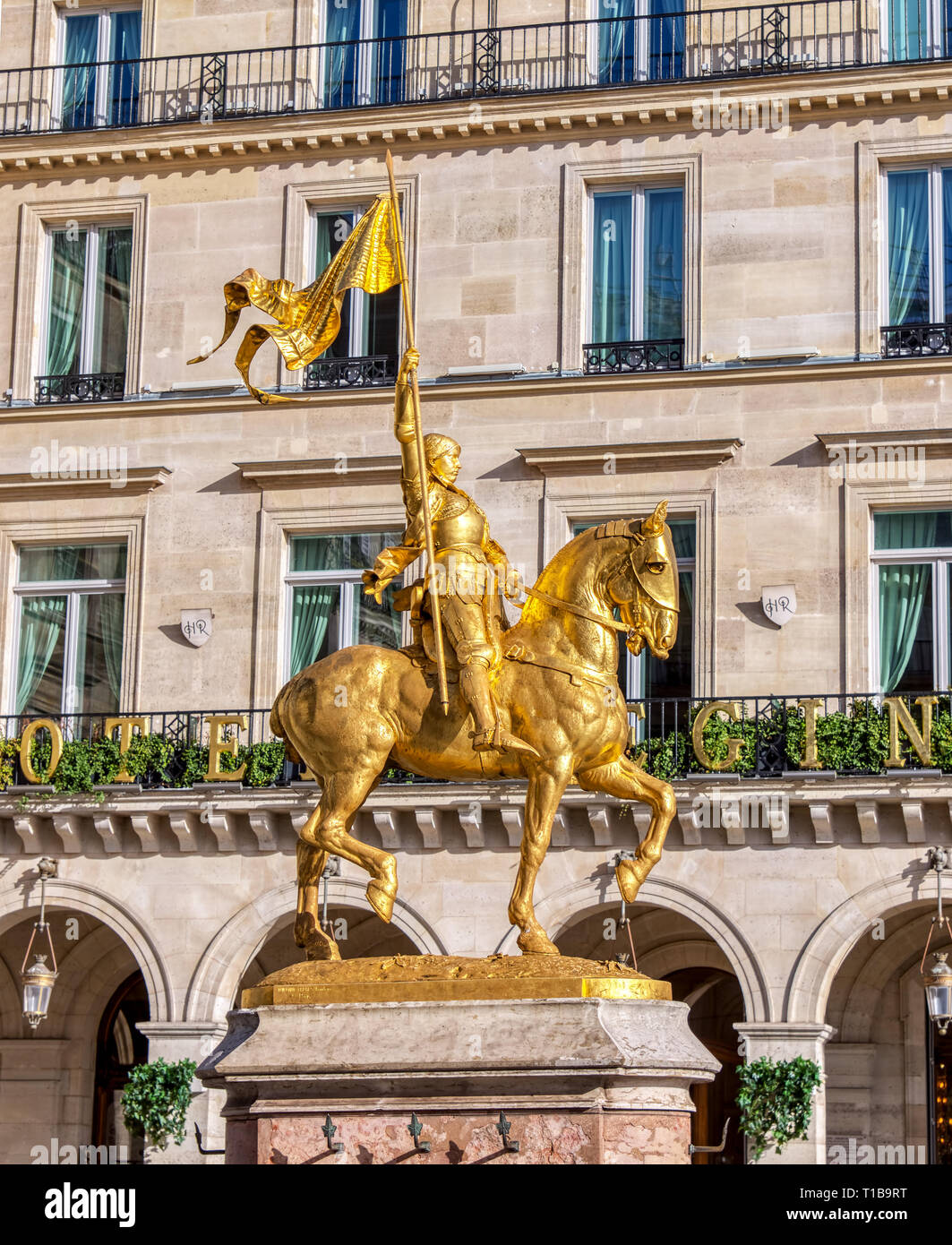 Statue of Joan of Arc on Place des Pyramides in Paris Stock Photo - Alamy
