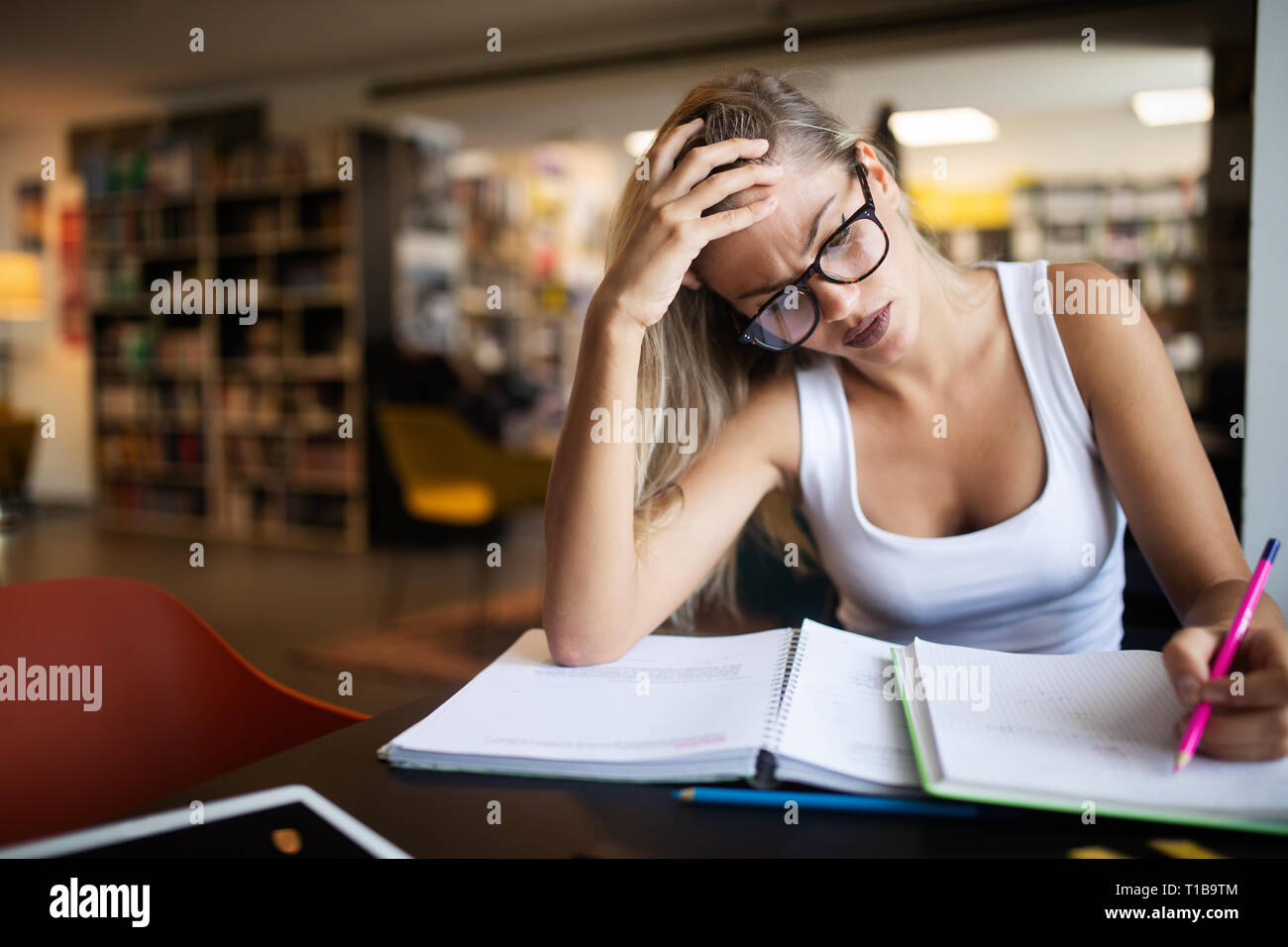 Sad college student hi-res stock photography and images - Alamy