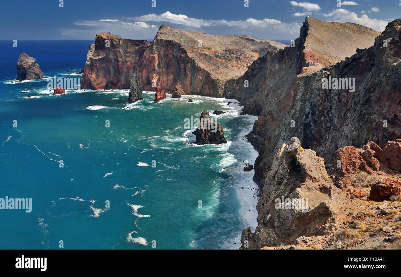 Northern coastline of Ponta de Sao Lourenco (Madeira, Portugal Stock ...