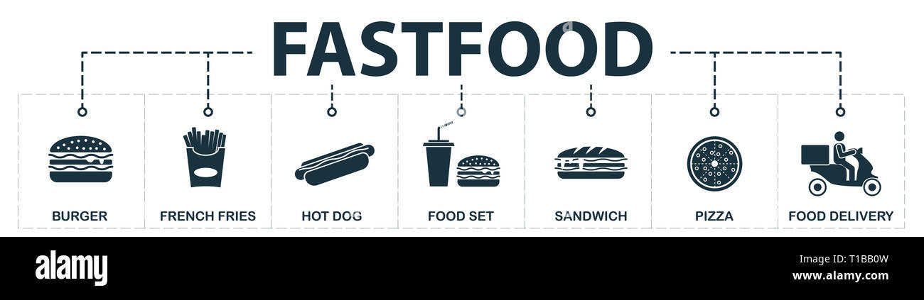 French fries fast food pictogram hi-res stock photography and images ...