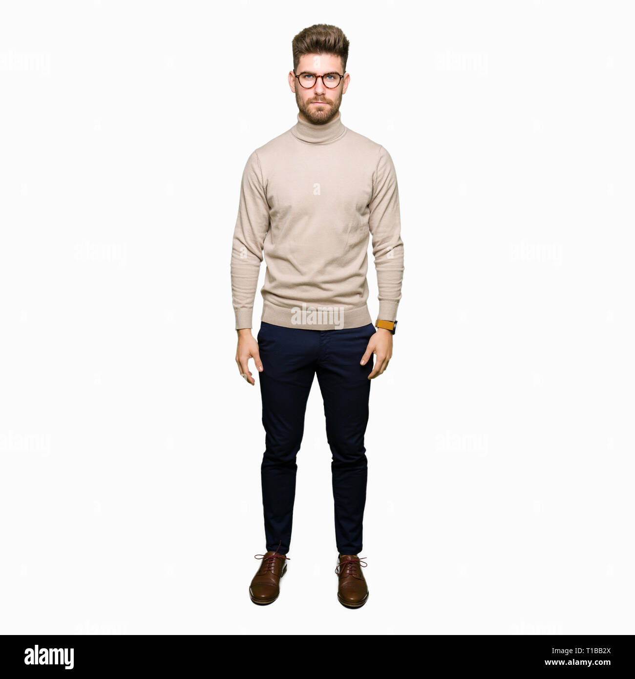 Frown boss glasses man Cut Out Stock Images & Pictures - Alamy