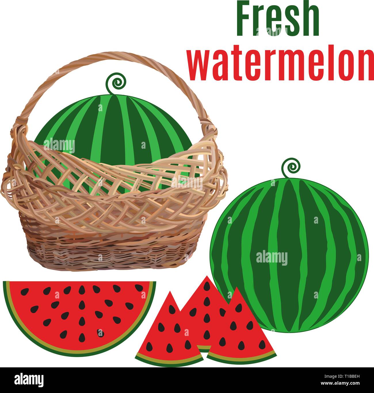 Watermelon container Stock Vector Images - Alamy
