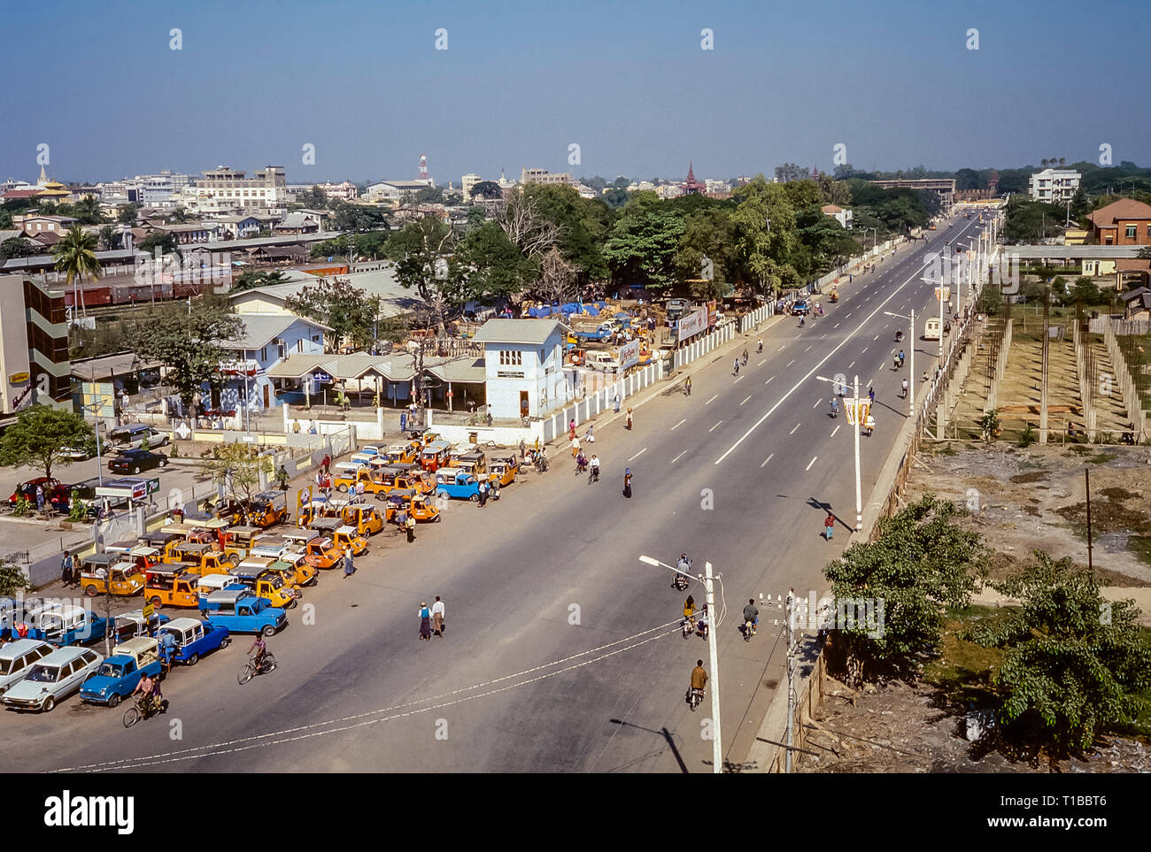 Yangon. [Burma] Street scenes in the capital city of Yangon, formerly ...