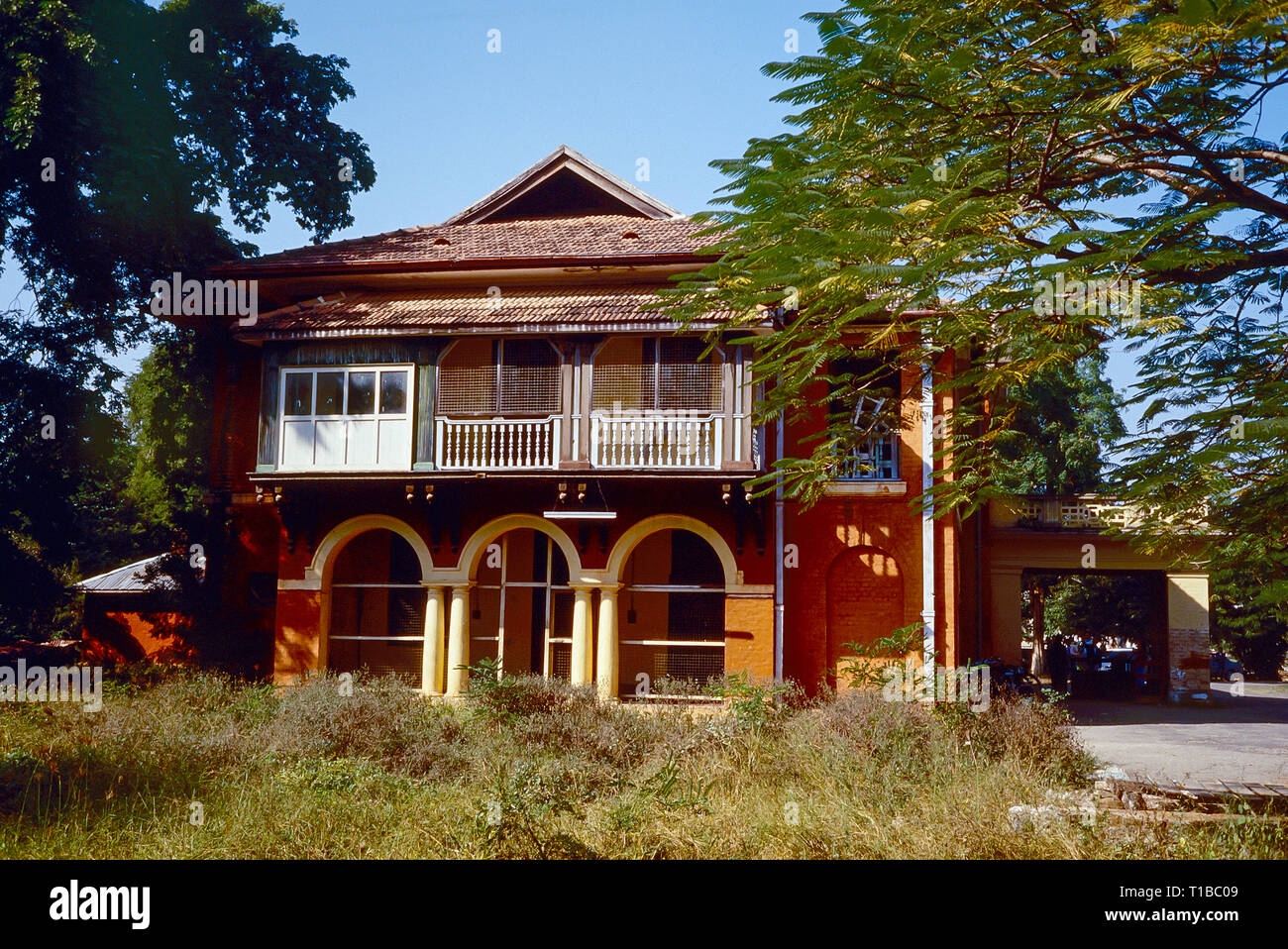 Myanmar [Burma] Colonial House from the days of the British colonial ...