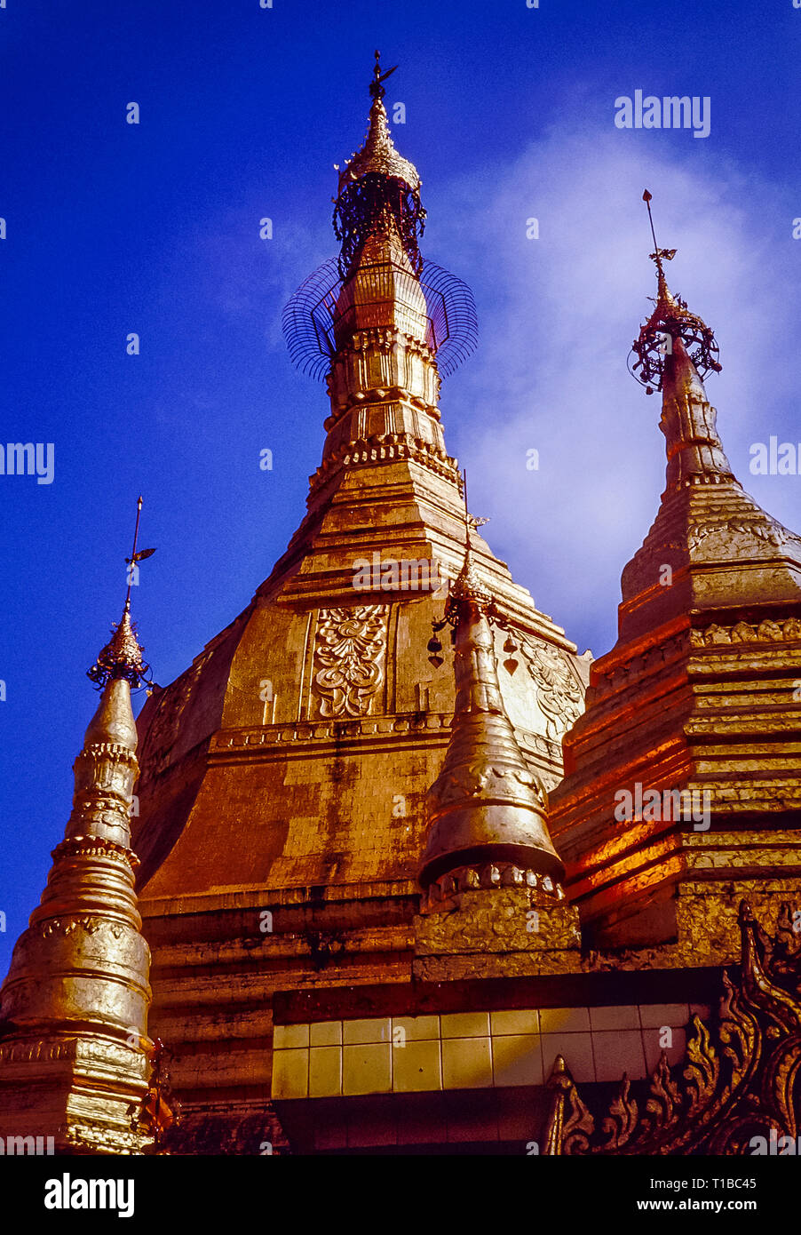 Myanmar. Sule Pagoda Buddhist temple in the city centre of Myanmar's ...
