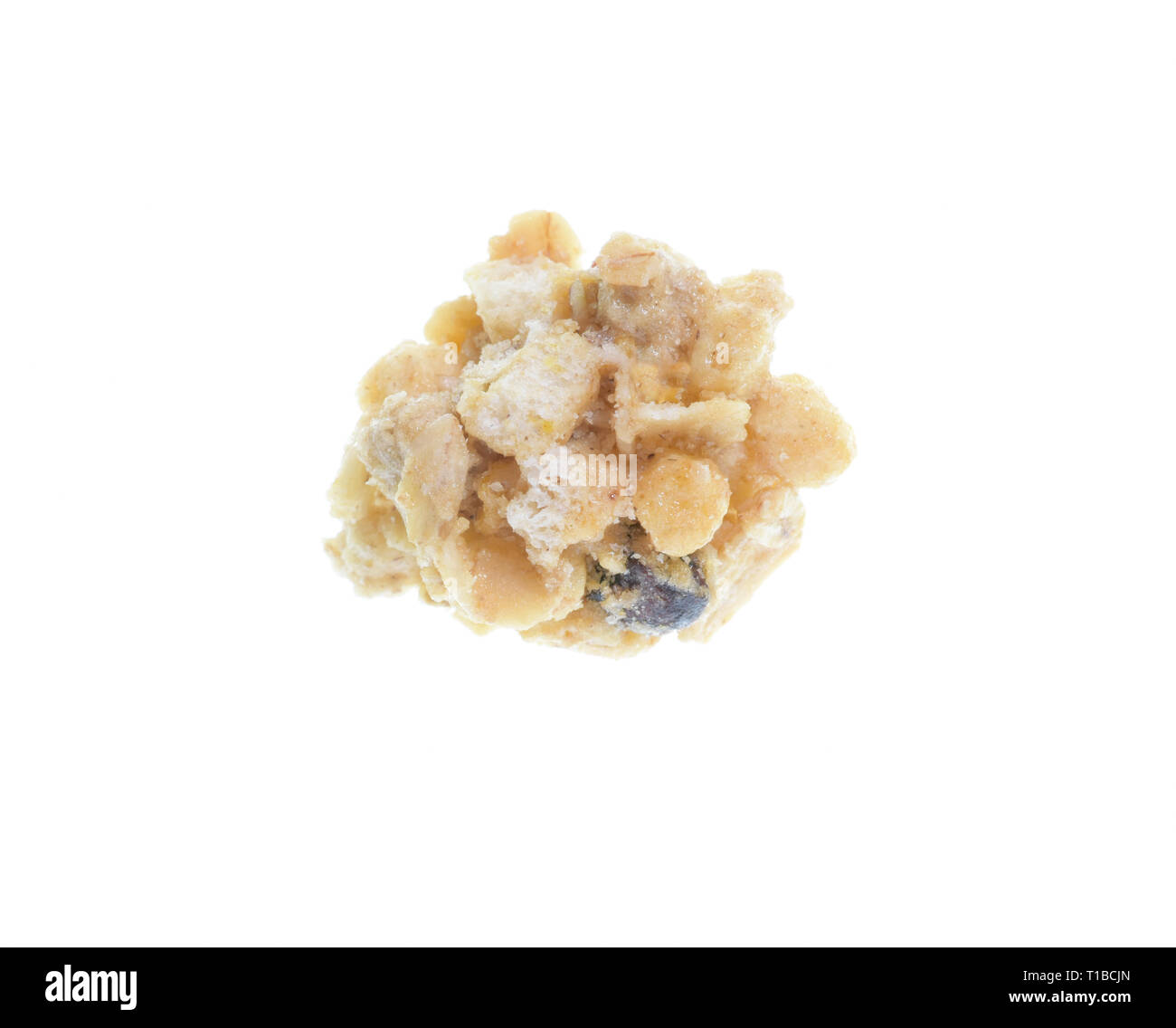Granola crumb isolated on white background, granola crumb texture ...