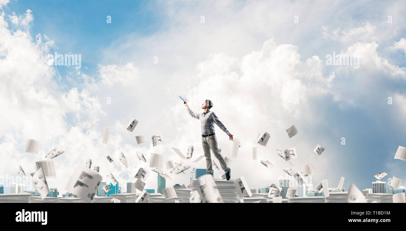 Study hard to become successful businessman Stock Photo - Alamy