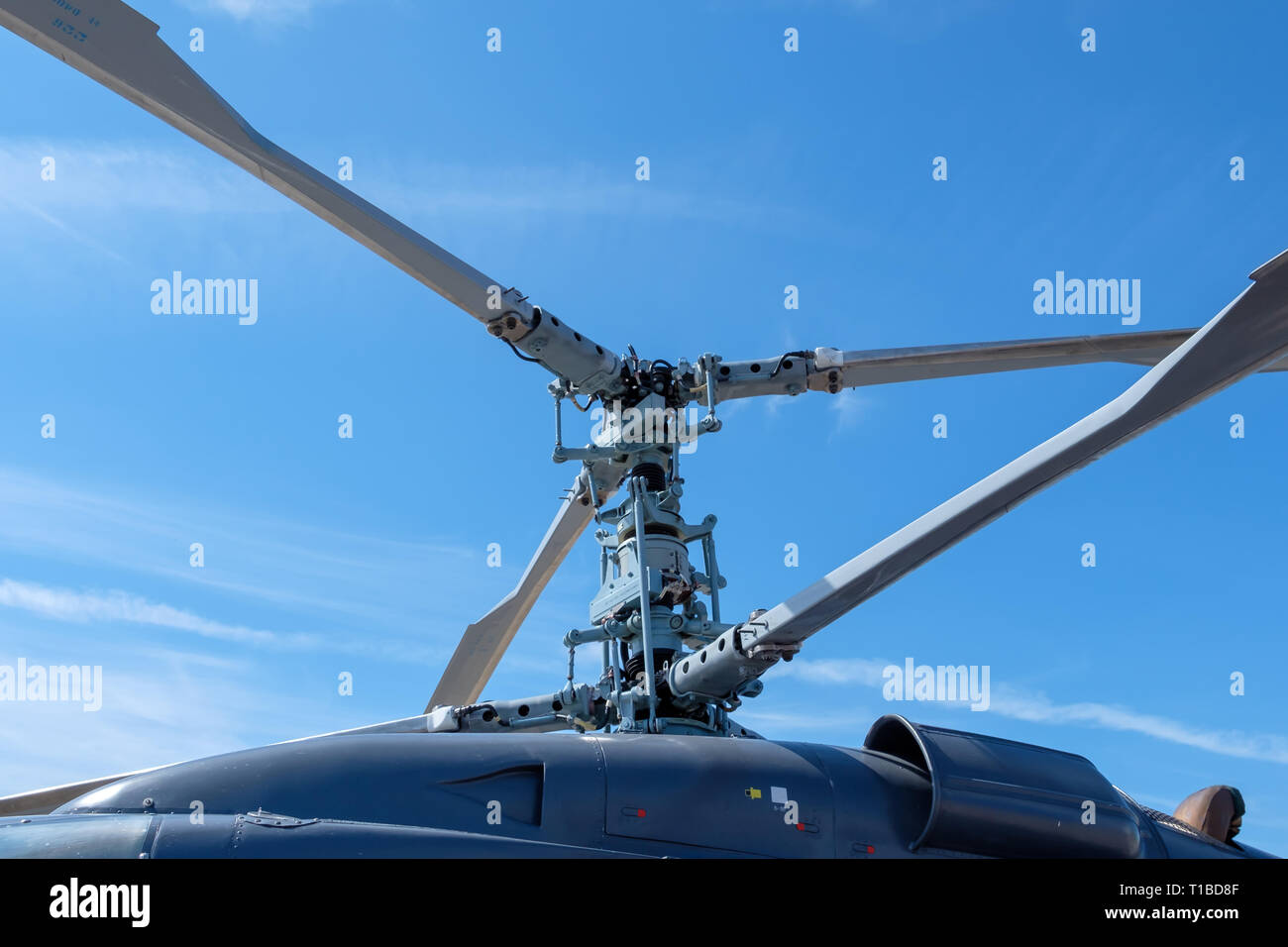 Fragment screw engine of helicopter Stock Photo - Alamy