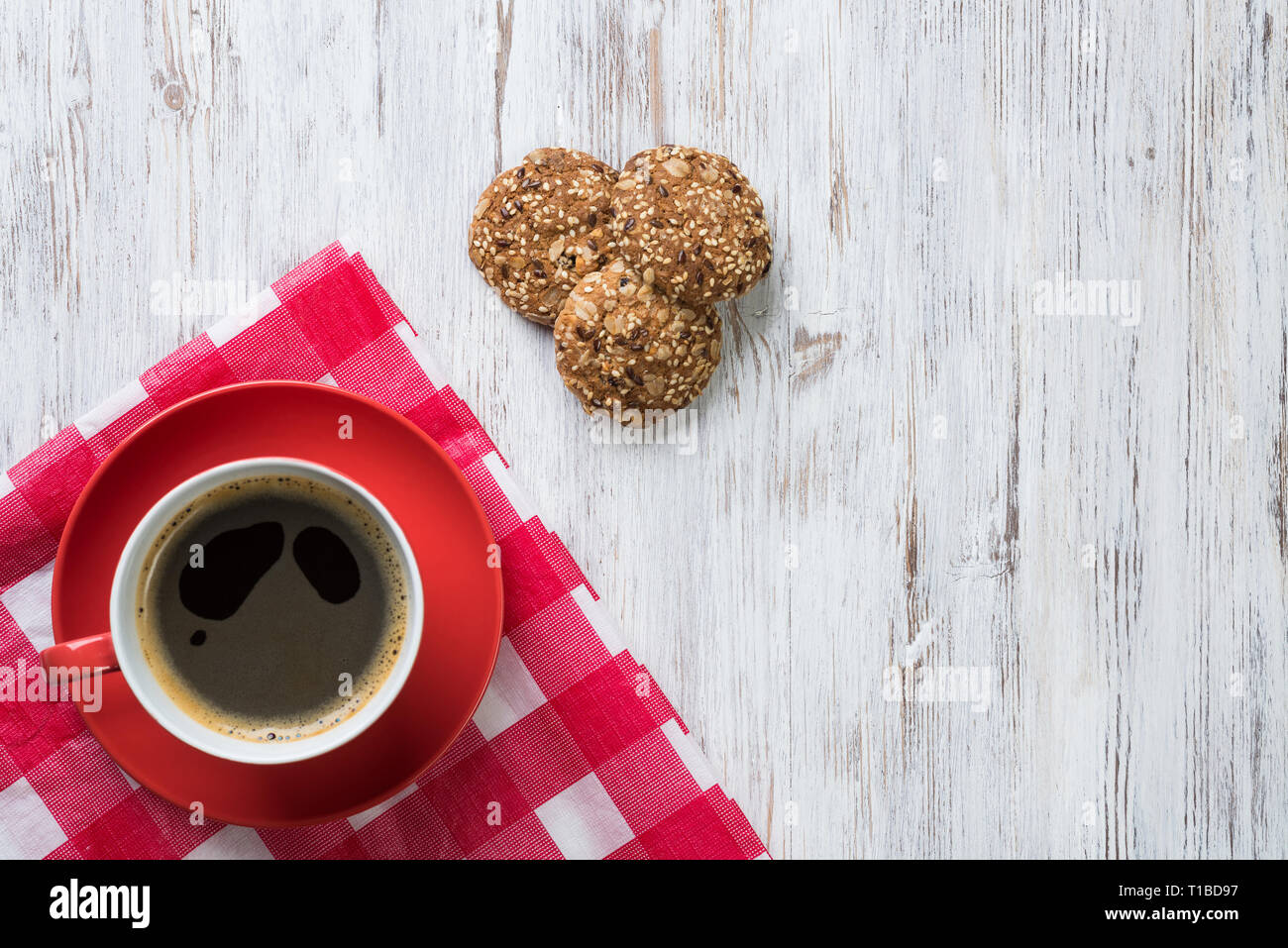 Cup of refreshing coffee Stock Photo - Alamy