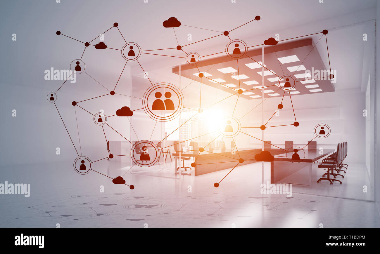 Networking and wireless connection as concept for effective modern ...