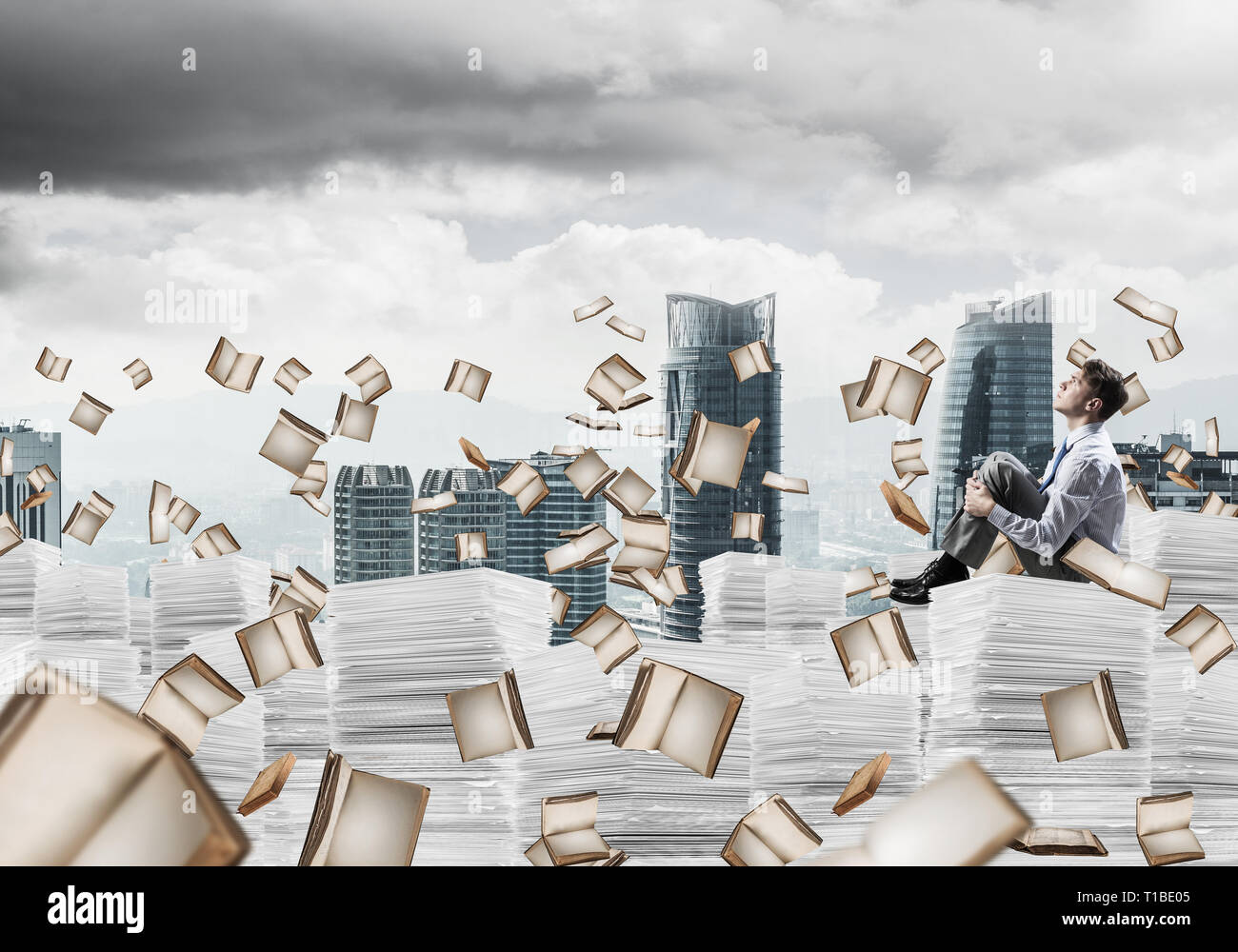 Study hard to become successful businessman Stock Photo - Alamy