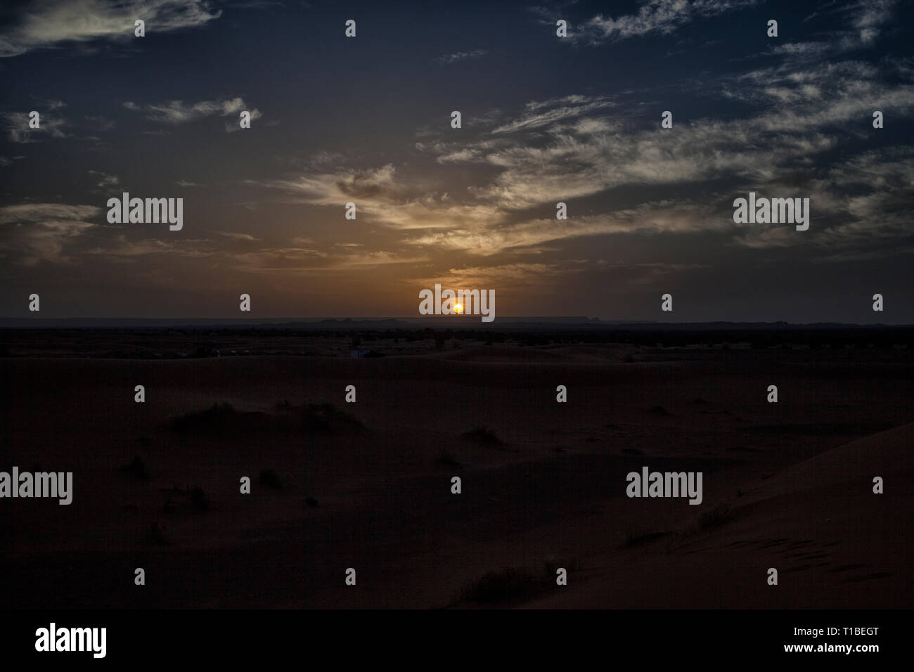 Sunset in the Sahara, Morocco Stock Photo - Alamy