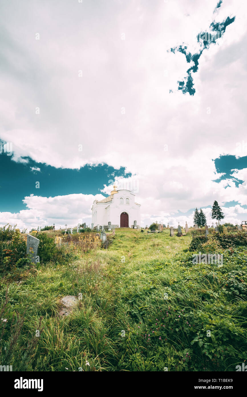 Mir, Belarus. Church Of St. George In The Orthodox Cemetery. Famous ...