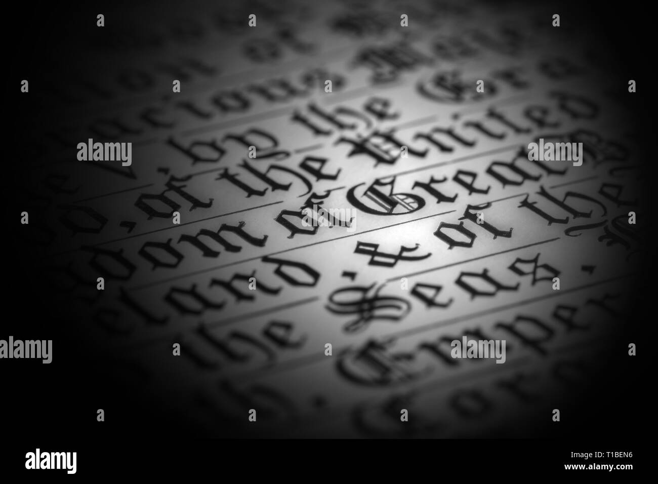 Calligraphy retro style alphabet hi-res stock photography and images ...