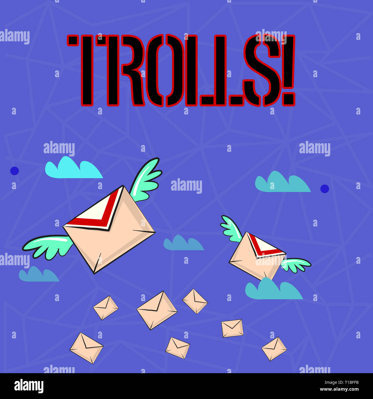 Writing note showing Trolls. Business concept for Online troublemakers ...