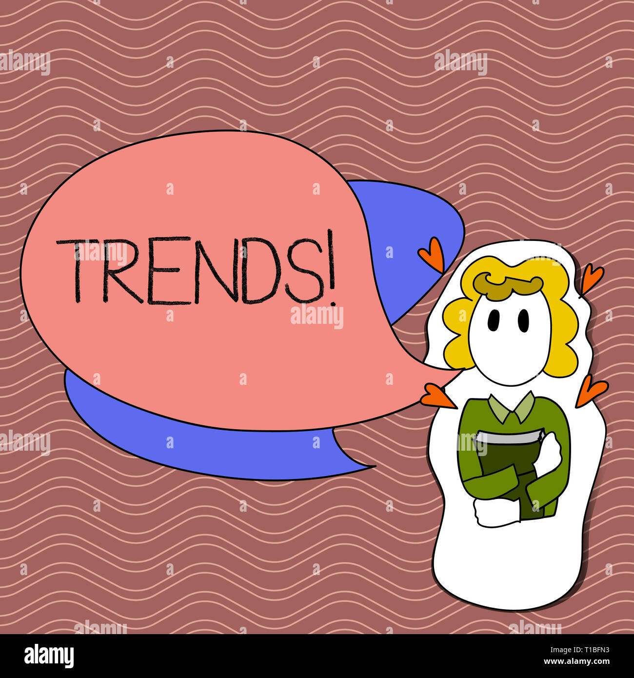 Word writing text Trends. Business photo showcasing General projected ...
