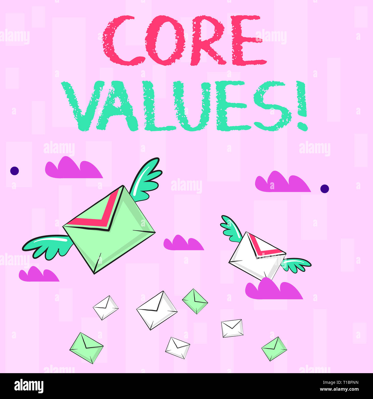 Writing note showing Core Values. Business concept for principle that ...