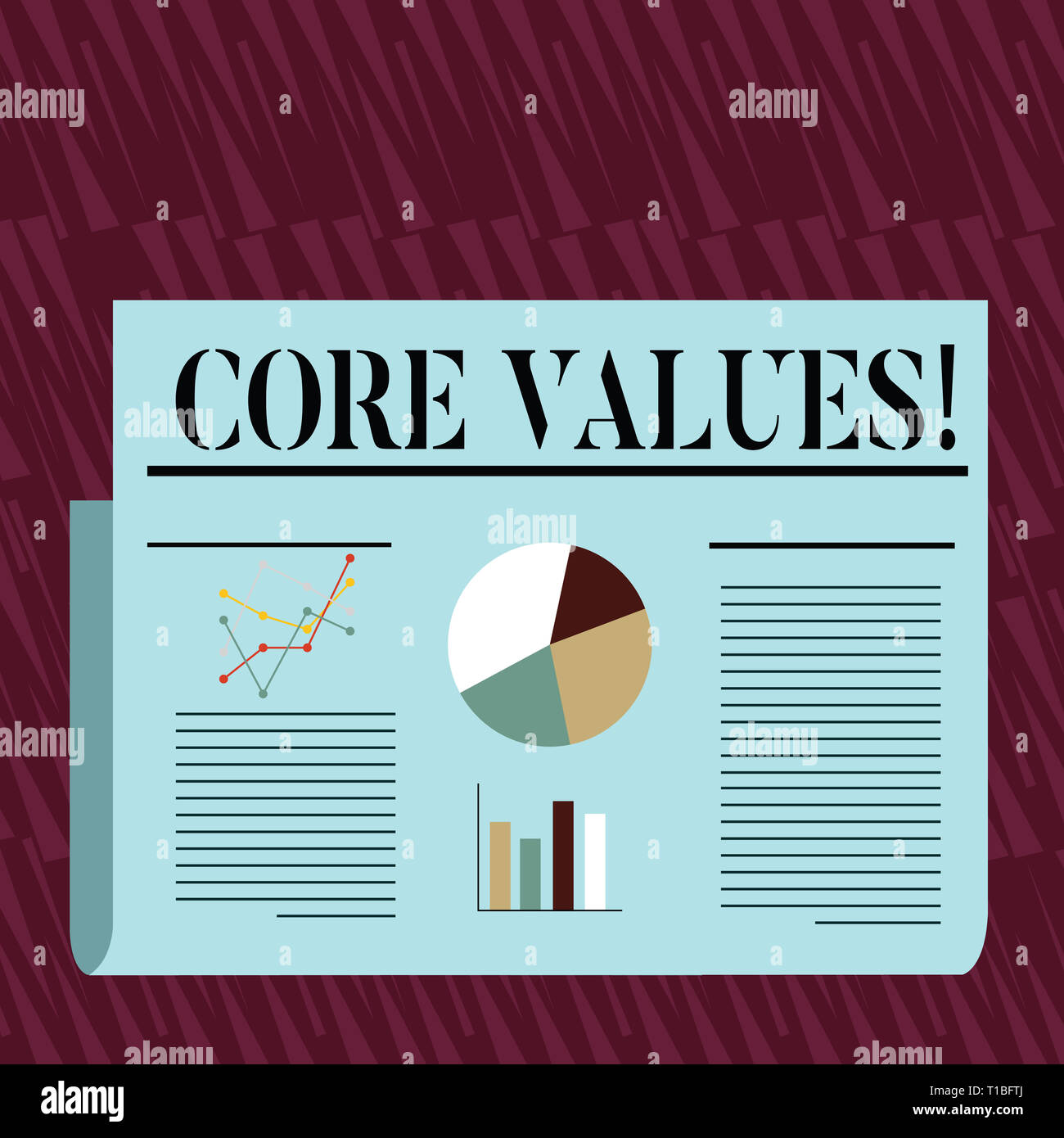 Writing note showing Core Values. Business concept for principle that ...